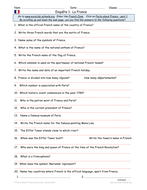 Facts about France - Worksheets + Web Pages | Teaching Resources