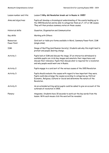 Russia in Revolution: 1905-1924 | Teaching Resources