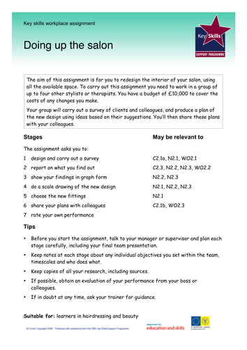 Key Skills in Hairdressing | Teaching Resources