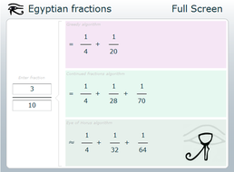 NRICH - Egyptian Fractions by nrich_maths | Teaching Resources