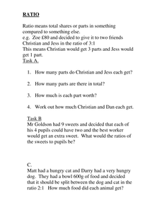Ratio Worksheets for KS2 and KS3. - Resources - TES
