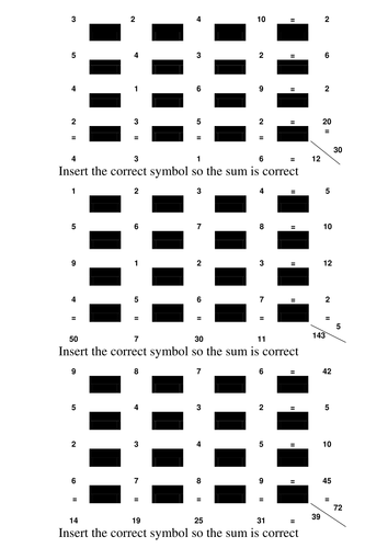 sum puzzles set in a crossword format | Teaching Resources