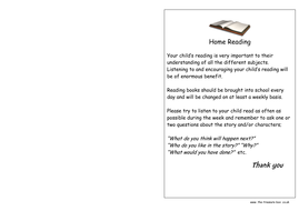 Home School Reading Record | Teaching Resources