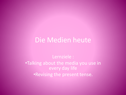 Die Medien Heute | Teaching Resources