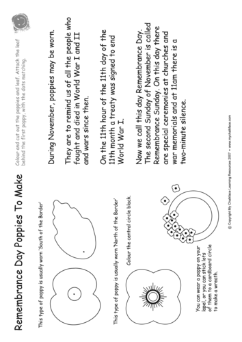 Remembrance Day Poppies - Activity by mychalkface - Teaching Resources ... Remembrance Day Poppies - Activity by mychalkface - Teaching Resources ...