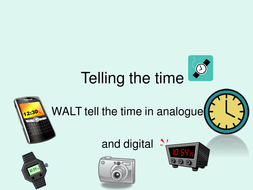 digital and analogue oclock and half past | Teaching Resources