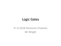 Understanding simple logic gates | Teaching Resources