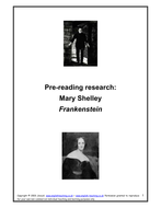 Frankenstein by Mary Shelley: Internet research task worksheets ...