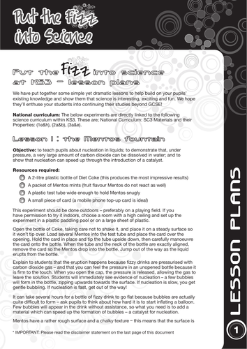 Put the Fizz into Science | Teaching Resources