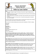 Holes by Louis Sachar | Teaching Resources