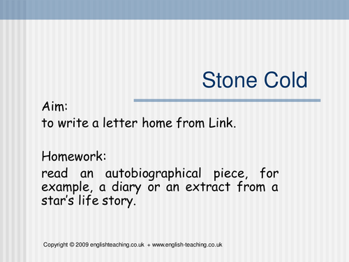 Stone Cold by Robert Swindells | Teaching Resources