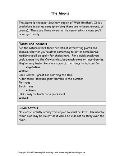 Wolf Brother by Michelle Paver | Teaching Resources