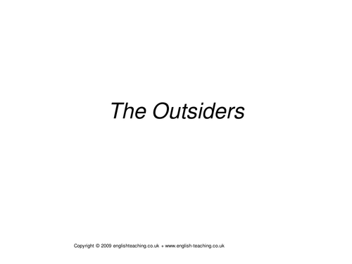 The Outsiders by S. E. Hinton | Teaching Resources