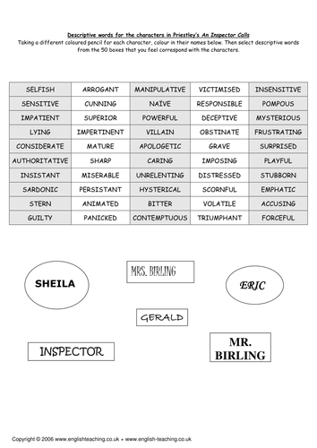 An Inspector Calls by J. B. Priestley: A study pack | Teaching Resources