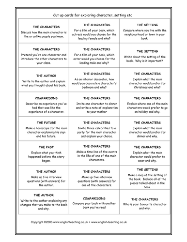 Character and Setting | Teaching Resources