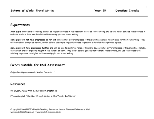 Original Writing - Travel Writing. | Teaching Resources
