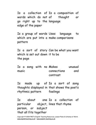 Poetry Pack: What is poetry? | Teaching Resources