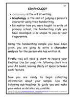 Graphology | Teaching Resources