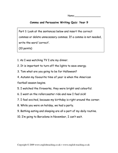 Year 9 Writing | Teaching Resources