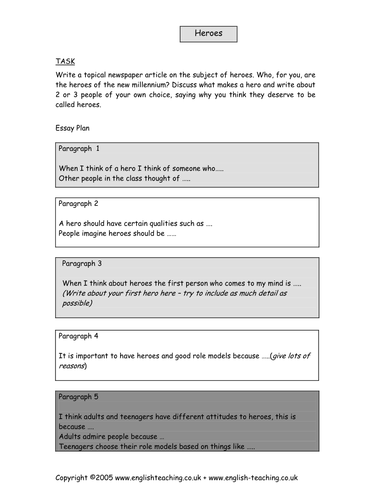 Heroes | Teaching Resources