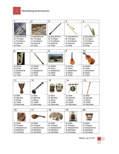 Mini Music Tests / Starter Activities | Teaching Resources