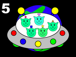 5 little men in a flying saucer by Ibuzzybea - Teaching Resources - Tes