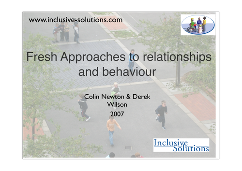 Fresh Approaches to relationships and behaviour | Teaching Resources