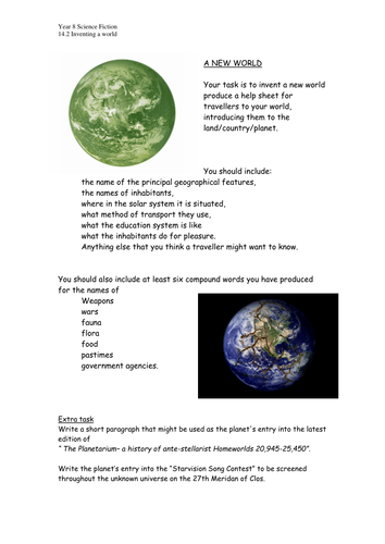 Year 8 science fiction scheme of work part 2 | Teaching Resources