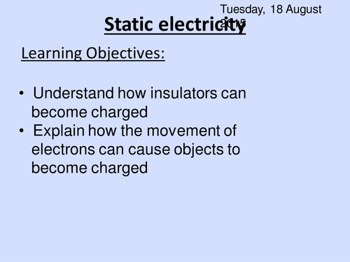 Static Electricity HT | Teaching Resources
