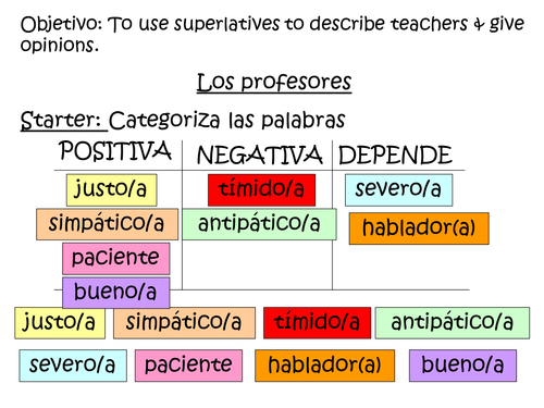 Spanish Descriptions - Las personalidades | Teaching Resources
