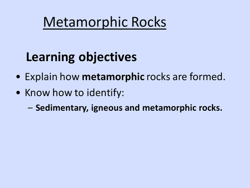 Metamorphic rocks ppt HT | Teaching Resources