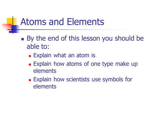 What are elements made of ppt HT | Teaching Resources