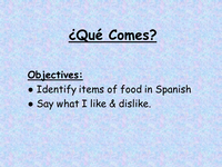 Spanish Food & Opinions- La Comida by flgeorge - UK Teaching Resources ...