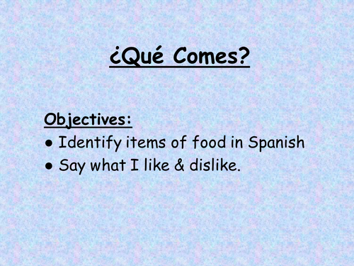 Spanish Food & Opinions- La Comida | Teaching Resources