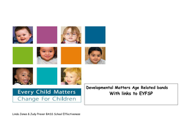 EYFS developmental bands Matters Doc by TINNEAK - Teaching Resources - Tes