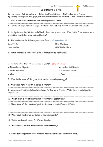 Easter in France | Teaching Resources