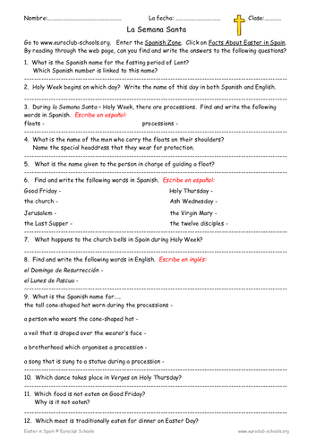 Easter in Spain - La Semana Santa | Teaching Resources