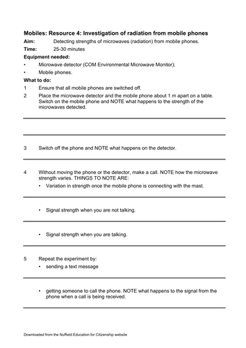 Mobiles: What is the risk of using a mobile phone? | Teaching Resources