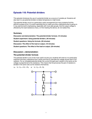 Potential Dividers | Teaching Resources