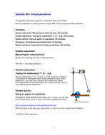 Simple Pendulum By Iop Teaching Resources