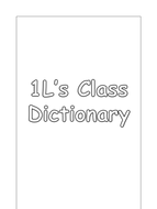 KS1 Blank Dictionary Template | Teaching Resources