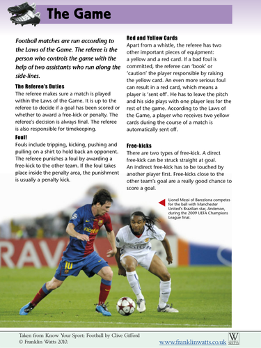 Football rules and World Cup information | Teaching Resources