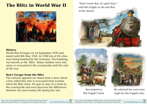 Escape the Blitz literacy worksheet | Teaching Resources