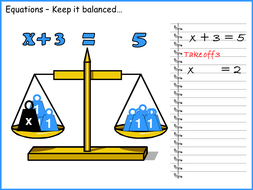 Solving Equations using the Balance Method | Teaching Resources