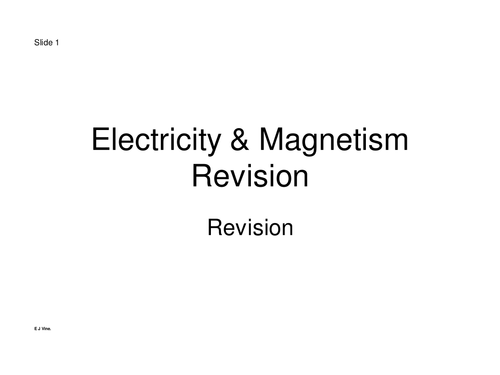 Electricity, magnetism, electromagnetism | Teaching Resources
