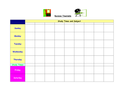 Revision Timetabling made simple! by ninajayneowen - UK Teaching ...