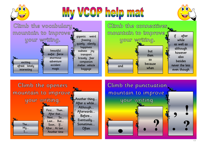 KS1 KS2 VCOP help mats L1-3 and 2-4 by hcjohnson - UK Teaching ...