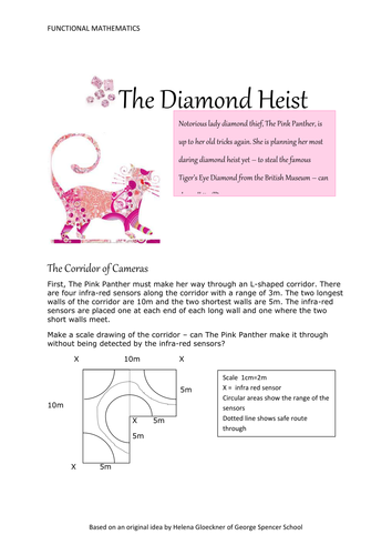 KS3/KS3 Functional Maths Task - Diamond Heist | Teaching Resources