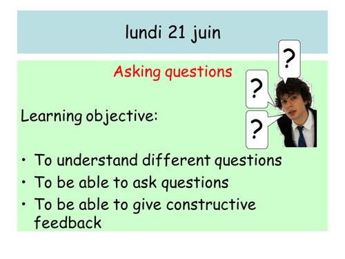 Ppt and worksheet on Question words in French | Teaching Resources