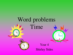 Time word problems Y4 | Teaching Resources
